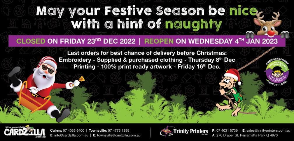 Welcome to Cardzilla • North Queensland's Print & Embroidery Specialists