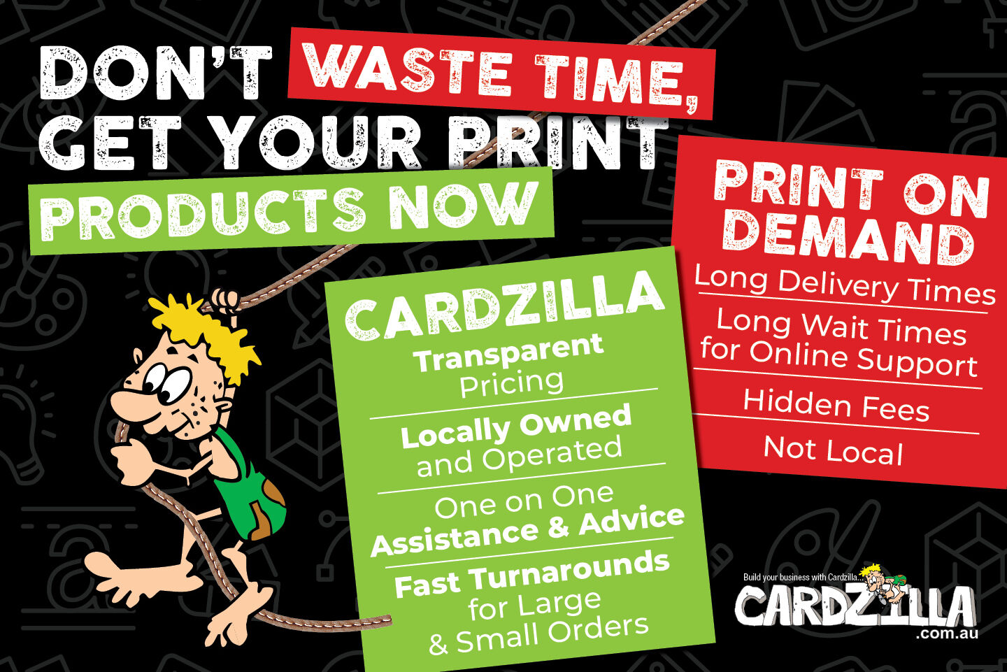 Welcome to Cardzilla • North Queensland's Print & Embroidery Specialists